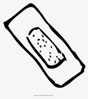 Bandage Coloring Page - Line Art , Free Transparent Clipart - ClipartKey