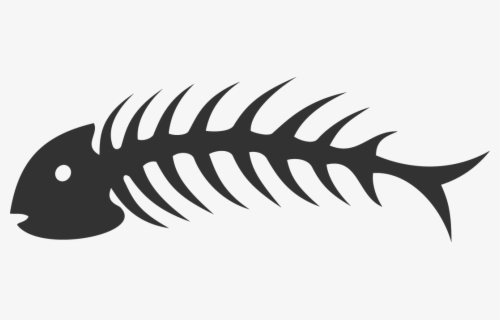 Fish Bones - Line Art , Free Transparent Clipart - ClipartKey