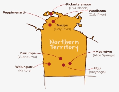 Yuendumu On A Map , Free Transparent Clipart - ClipartKey