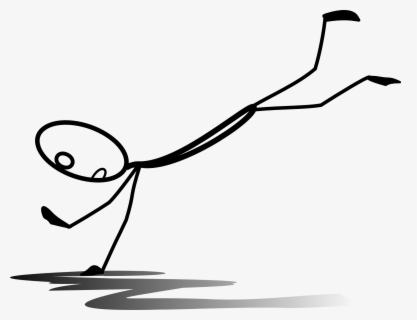 Clip Art Falling Stick Figure - Stick Man Falling Over , Free ...