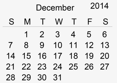 Free December Calendar Clip Art with No Background - ClipartKey