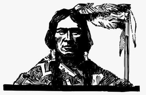 Transparent Native American People Clipart - First Nations Man Drawing ...