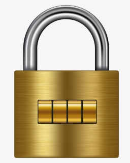Lock Gold Png Clip Art - Transparent Background Padlock Clipart , Free ...