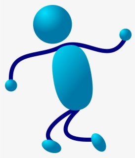 Stick Man Blue Man Step Run Transparent Image , Free Transparent ...