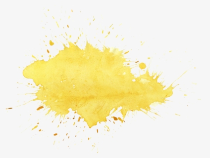 Clip Art Gold Paint Splatter Png - Transparent Yellow Watercolor , Free ...