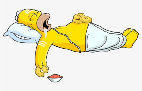 Homer Simpson Sleeping , Free Transparent Clipart - ClipartKey