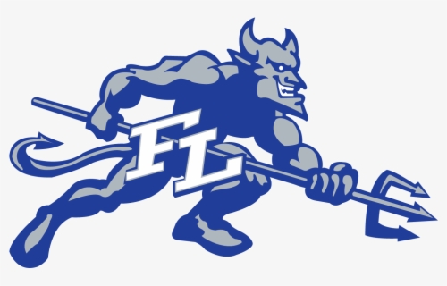 Download Transparent Blue Devil Mascot Clipart - Quincy Blue Devil Logo ...