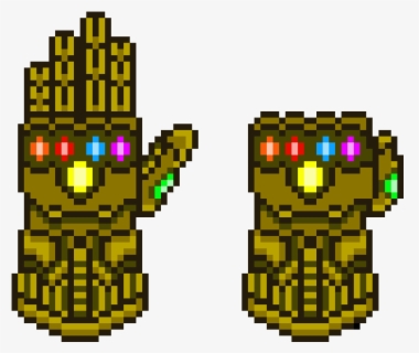 Infinity Gauntlet Thanos Pixel Art , Free Transparent Clipart - ClipartKey