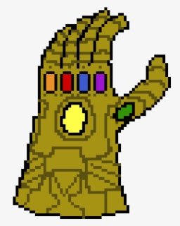 Infinity Gauntlet Thanos Pixel Art , Free Transparent Clipart - ClipartKey