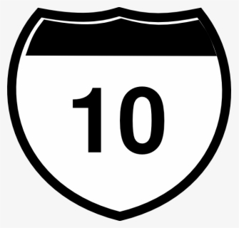 Interstate Sign Black And White Outline Clipart - Interstate 5 Black ...