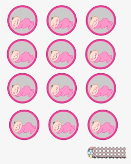 Free Printable Girl Baby Shower Round Labels - Bispham Drive Junior ...