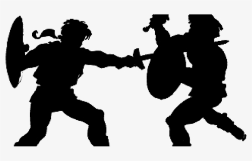Sword Fight Clipart - Two People Sword Fighting , Free Transparent ...