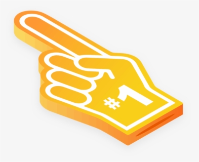 Number 1 Clipart Foam Finger - Sign , Free Transparent Clipart - ClipartKey