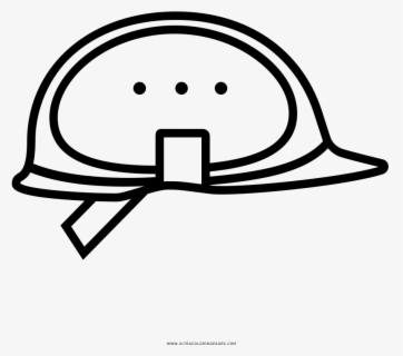 Hard Hat Coloring Page - Line Art , Free Transparent Clipart - ClipartKey