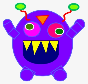 Blue Monster Svg Clip Arts - Clip Art Happy Monster , Free Transparent ...