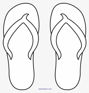 Sweet Clip Art - Flip Flop For Coloring , Free Transparent Clipart ...