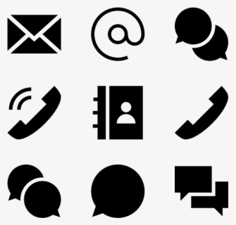 Solid Contact And Communication Elements - Communication Icon Png ...