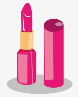 Pink Lipstick Cartoon Clipart , Png Download - Cosmetics Png Cartoon ...