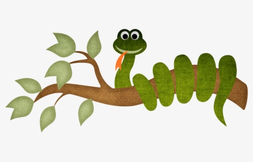 Snake On Tree Cartoon , Free Transparent Clipart - ClipartKey