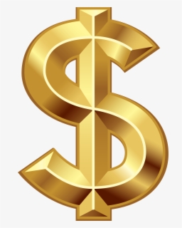 Golden Dollar Sign White - Gold Dollar Sign Png , Free Transparent ...