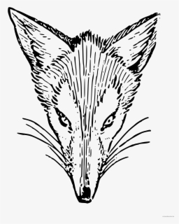 Fox Face Animal Free Black White Clipart Images Clipartblack - Fox Face ...