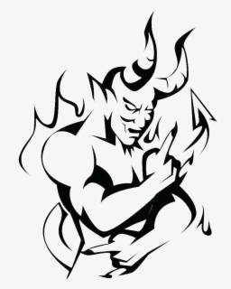 Demonio Blanco Y Negro , Free Transparent Clipart - ClipartKey