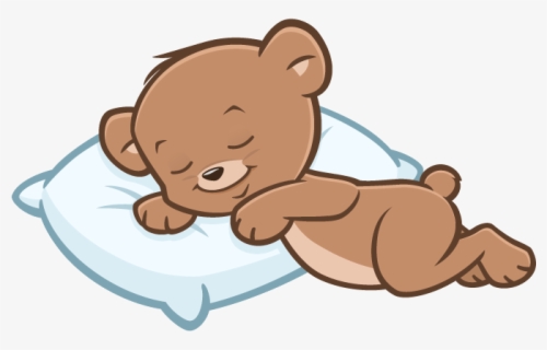 Sleepover Clipart Teddy Bear - Teddy Bear Sleeping Cartoon , Free ...