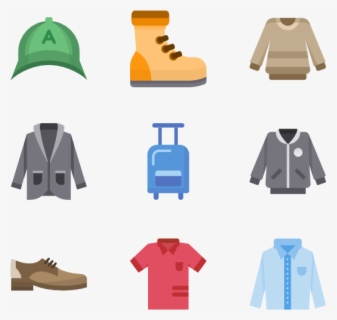 Clothing Clipart Colored Clothes - Vector Clothes Png Icon , Free ...