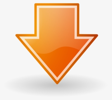 Transparent Thin Arrow Png - Orange Png Down Arrow , Free Transparent ...