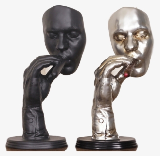 Abstract Art Man Smoking A Cigar - Statue Man Png , Free Transparent ...