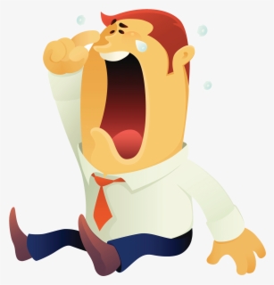 Clip Art Cartoon Crying Men Company - Employee Crying Png , Free ...