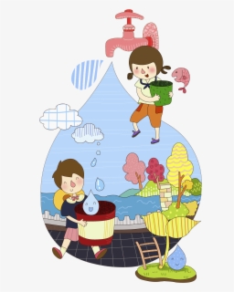 Transparent Save Water Clipart Images - Save Water Cartoon Png , Free ...