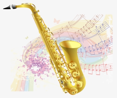 Transparent Saxaphone Clipart - Alto Saxophone Drawing Easy , Free ...