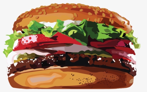 Burger King Whopper With Cheese Png Image - Organisational Structure Of ...