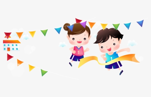 Transparent Sports Day Clipart - School Sports Day Cartoon , Free ...