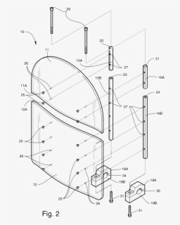Motorcycle Windshield Exploded View - Technical Drawing , Free ...