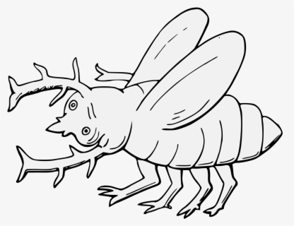 Stag Beetle Line Art , Free Transparent Clipart - ClipartKey