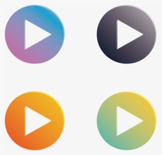 Play Gradient Button Color Round Icon Clipart - Icon Play Png Color ...