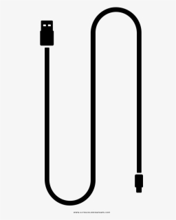 Usb Cable Coloring Page - Cable Usb Vector Png , Free Transparent ...