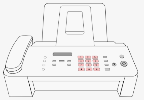 Modern Fax Machine - Drawing Of A Fax Machine , Free Transparent ...