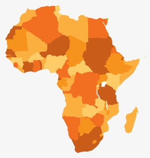 Black Plain African Map , Transparent Cartoons - Africa Map Solid ...
