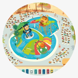 Waterpark Aqualand Maspalomas Map - Illustration , Free Transparent ...