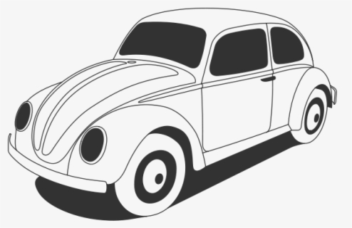 Vw Beetle Classic - Black And White Vw Beetle , Free Transparent ...