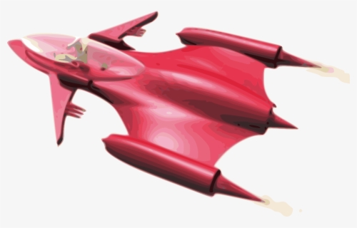 Red Scifi Rocket - Sci Fi Rocket Png , Free Transparent Clipart ...