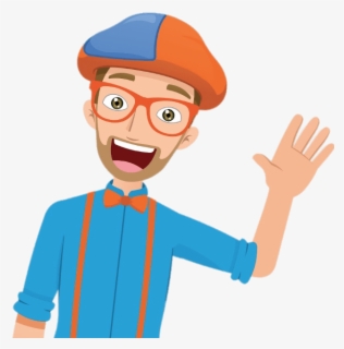 Blippi Waving - Cartoon Blippi , Free Transparent Clipart - ClipartKey
