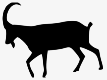 Goat Clipart Shadow - Black Goat Transparent Background , Free ...