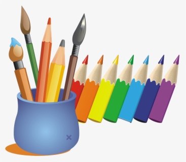 Cartoon Color Pen Transprent - Colour Pencil Cartoon Png , Free ...