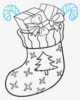 How To Draw Christmas Stocking , Free Transparent Clipart - ClipartKey