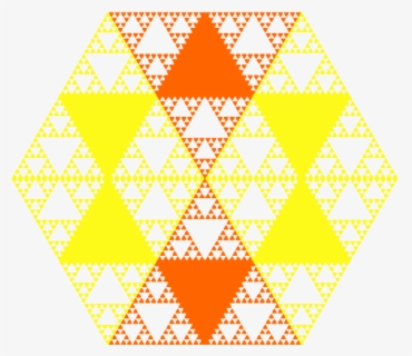 Serpinski Hexagon 555px - Hexagon Fractals Triangle , Free Transparent ...