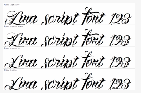 Clip Art Awesome Script Fonts - Cursive Tattoo Fonts Script , Free ...